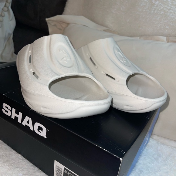 Shaq | Other | Shaq White Slide Sandals | Poshmark